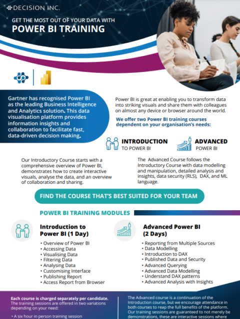 Training Brochures | Decision Inc.