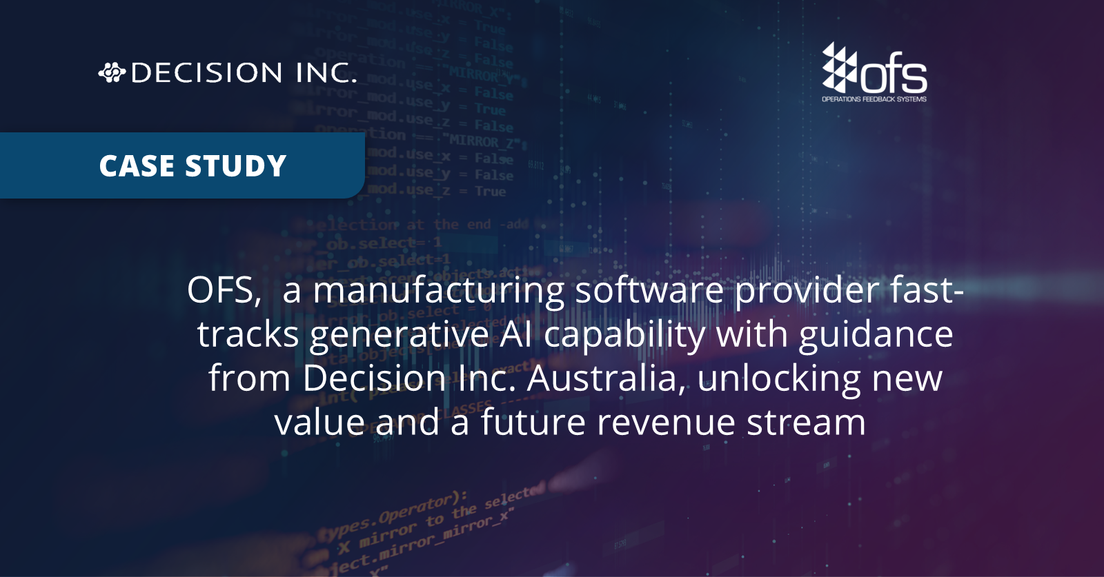 Real-Time Manufacturing Intelligence for OFS Accelerated with Mayvn AI